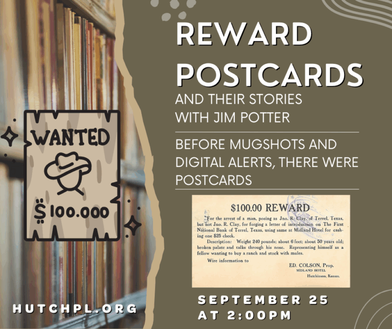 Reward Postcards and Their Stories with Jim Potter | Hutchinson Public ...